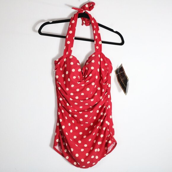 Esther Williams | Swim | Esther Williams Retro Pin Up Polka Dot Ruched ...